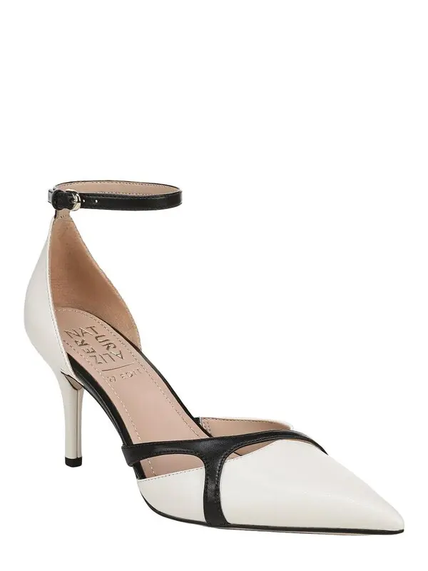 27 EDIT NATURALIZER Bliss Ankle Strap Pump - Alabaster/black