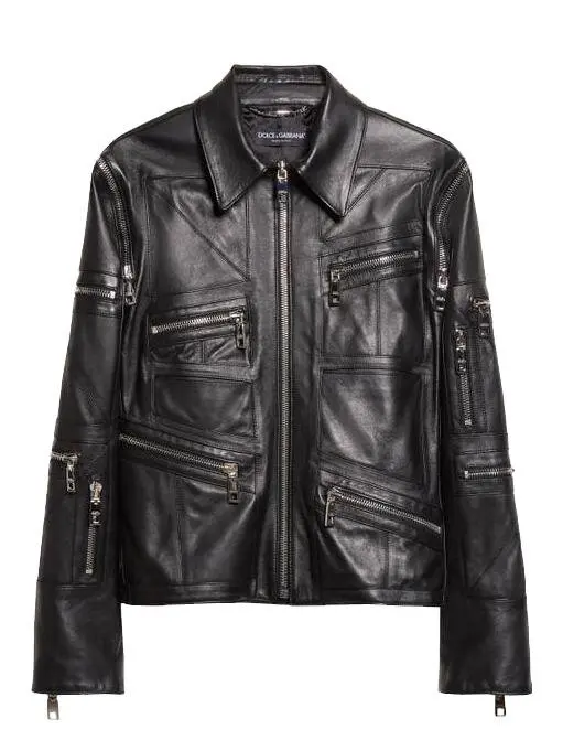 Dolce & Gabbana Nappa Leather Jacket - Nero