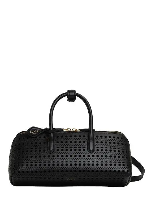 Alaïa Delta S Top Handle Leather Bag - Noir