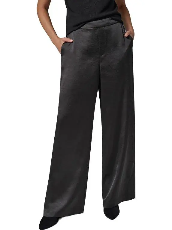 Donna Karan New York Wide Leg Pull On Pants - Black