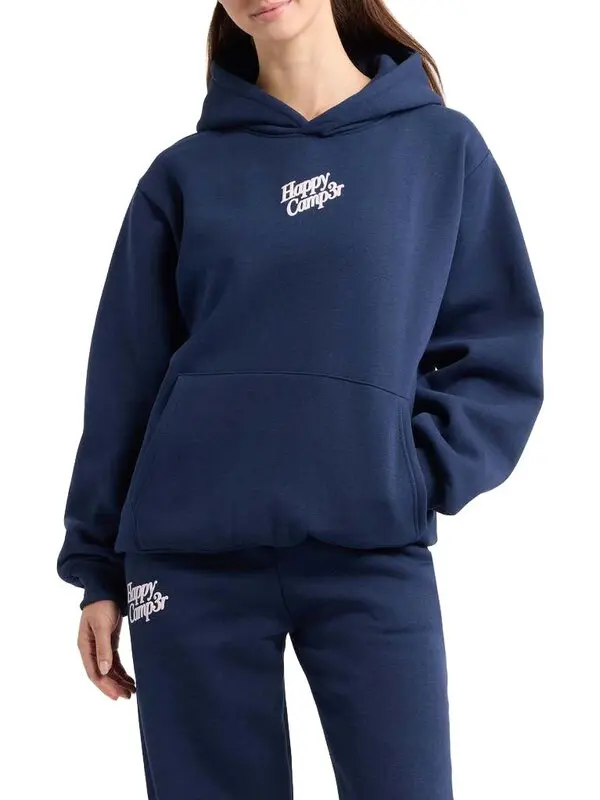 HAPPY CAMP3R Puff Series Logo Hoodie - Navy