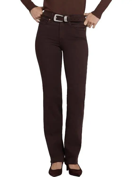 NYDJ Marilyn Straight Leg Jeans - Bitter Chocolate