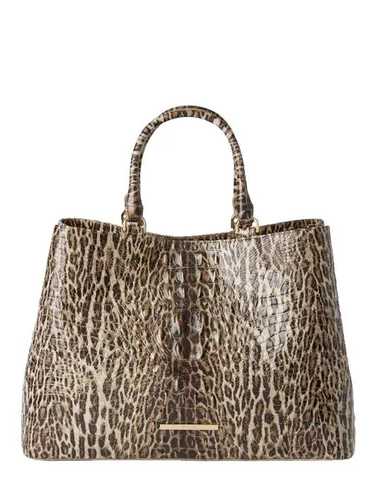 Brahmin Denise Croc Embossed Leather Tote - Ocelot