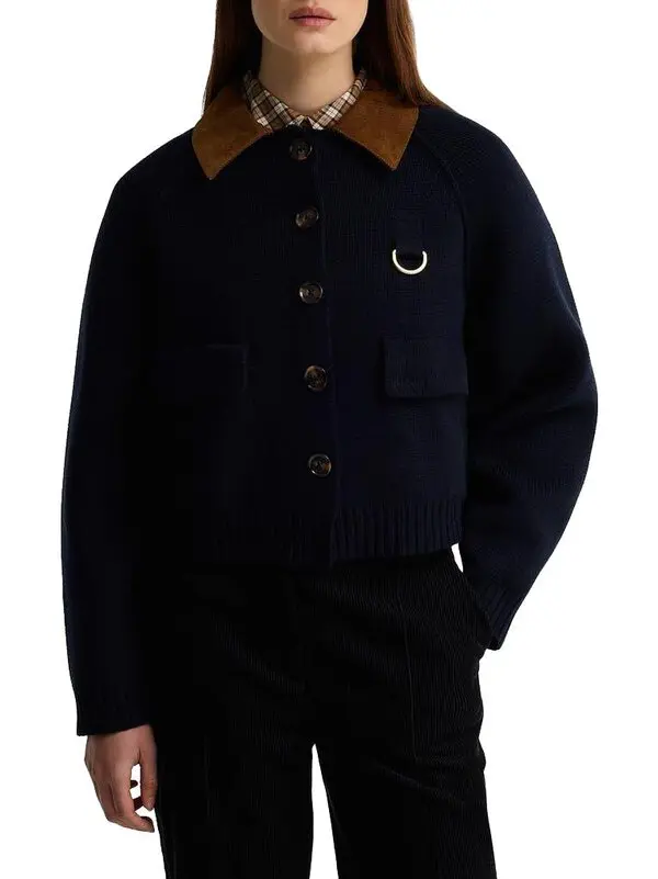 Barbour Alverstone Cardigan - Navy