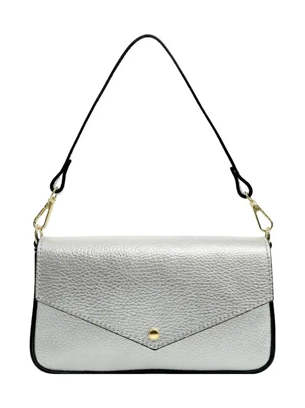 APATCHY LONDON The Munro Leather Shoulder Bag - Silver