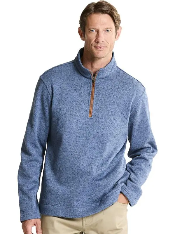 JACHS Stretch Sweater Fleece Quarter Zip - Denim
