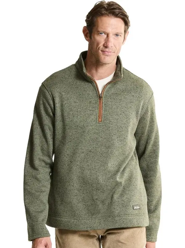 JACHS Stretch Sweater Fleece Quarter Zip - Olive