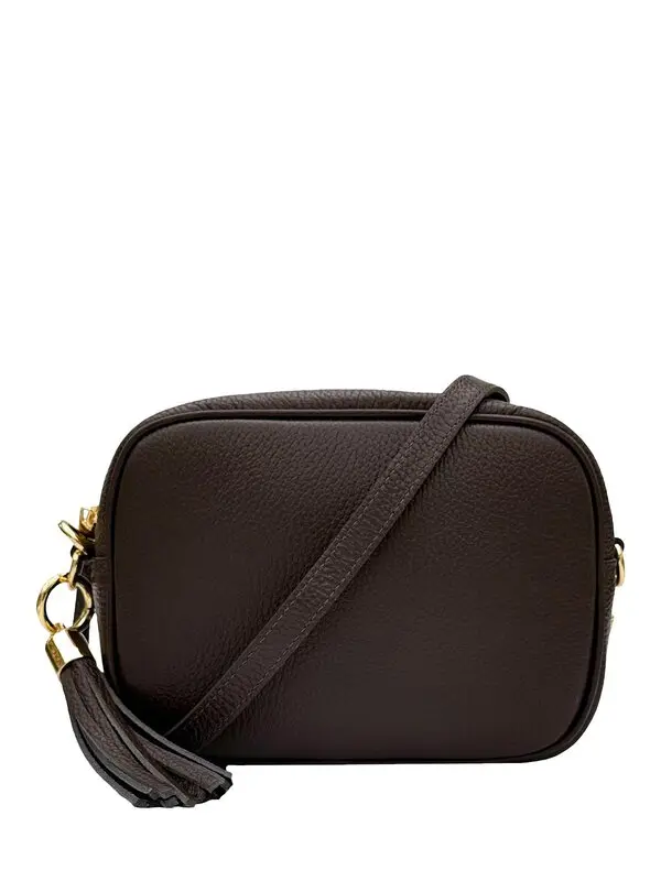 APATCHY LONDON The Tassel Leather Crossbody Bag - Brown
