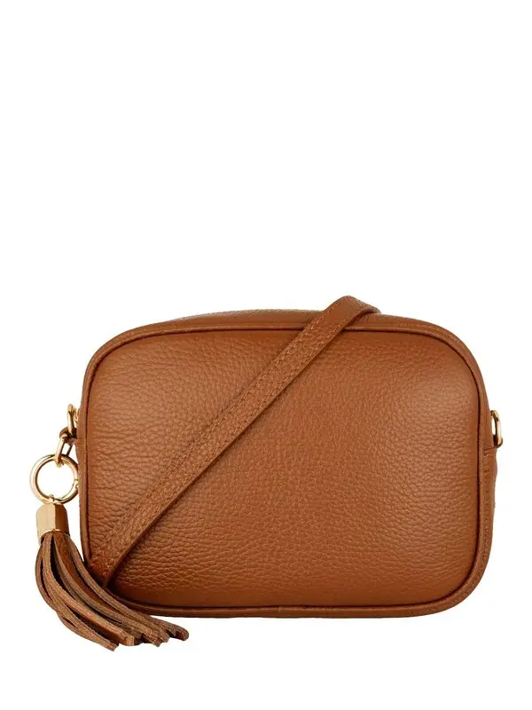APATCHY LONDON The Tassel Leather Crossbody Bag - Tan