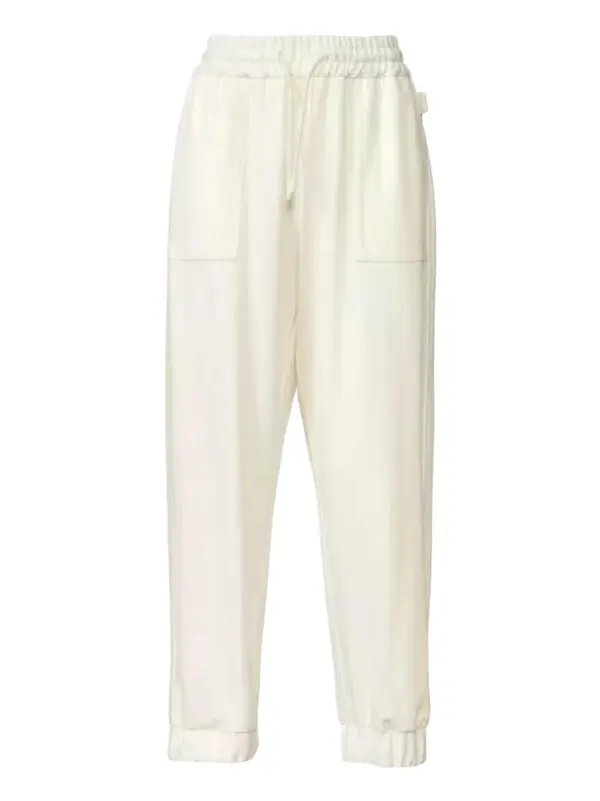 Fabiana Filippi Drawstring-waist Elasticated-cuffs Track Pants - Neutrals