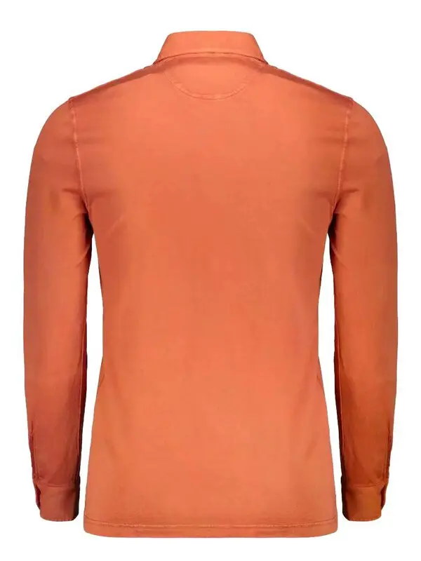 Fedeli Long-sleeve Polo Shirt - Orange