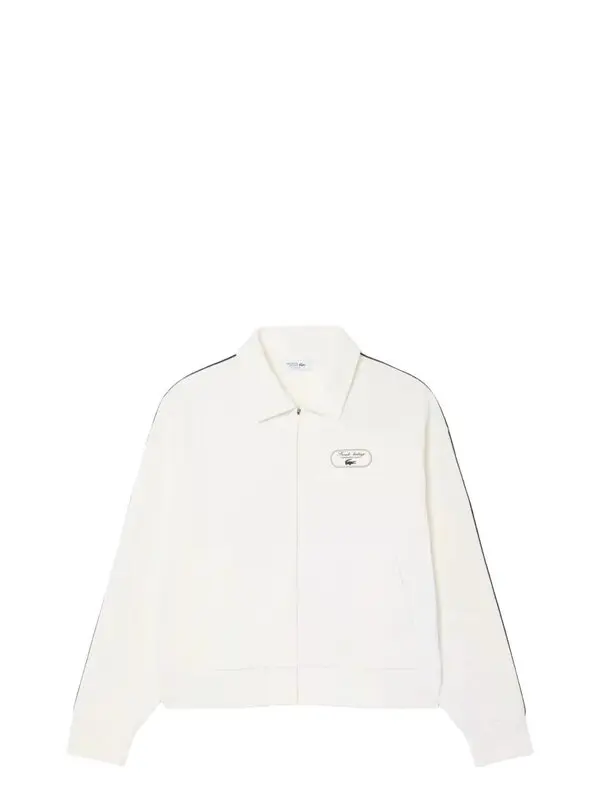 Lacoste Logo-patch Zip-up Sweatshirt - Neutrals