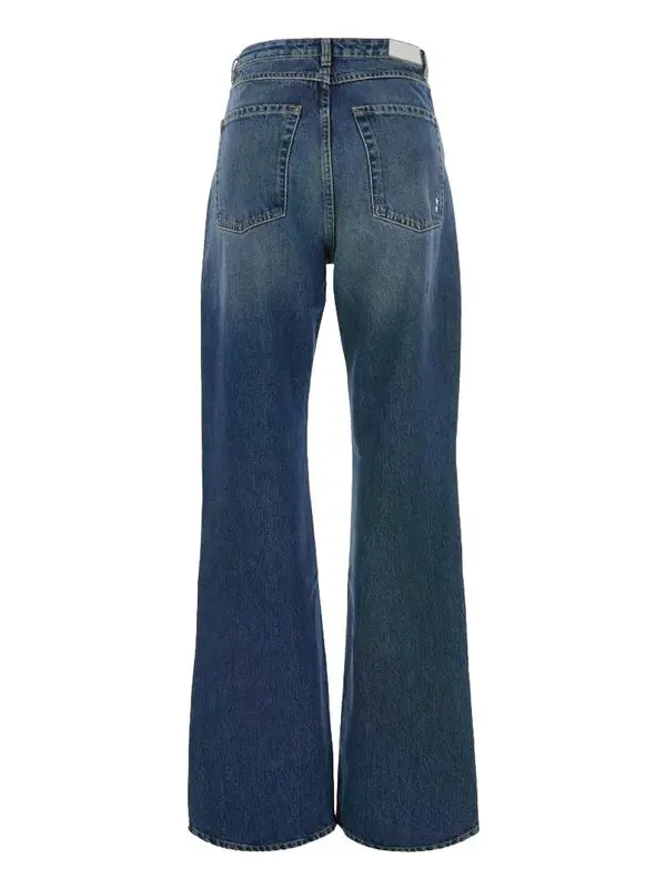 ICON DENIM LOS ANGELES Faded-effect Wide-leg Jeans - Blue