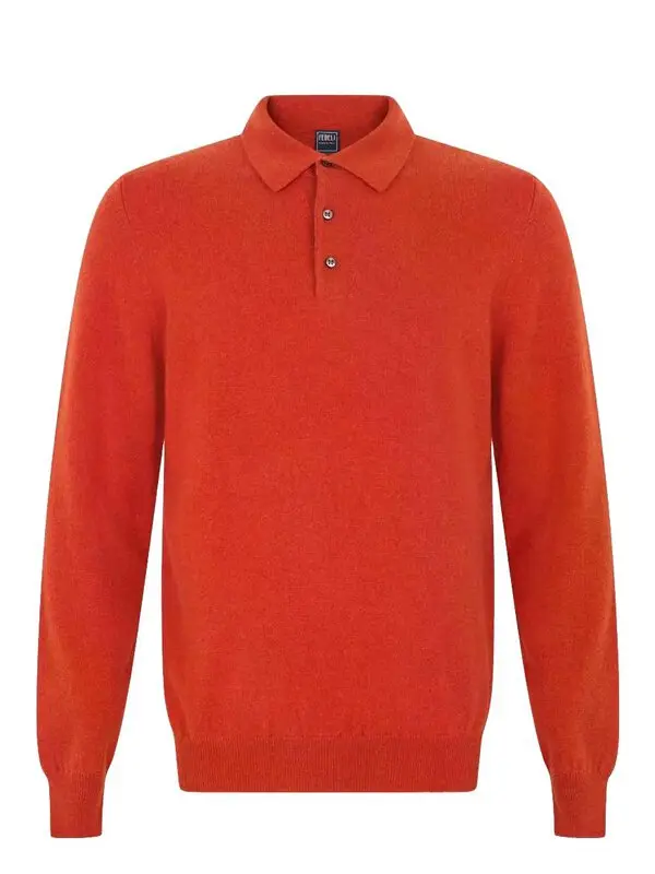 Fedeli Long-sleeve Cashmere Sweater - Orange