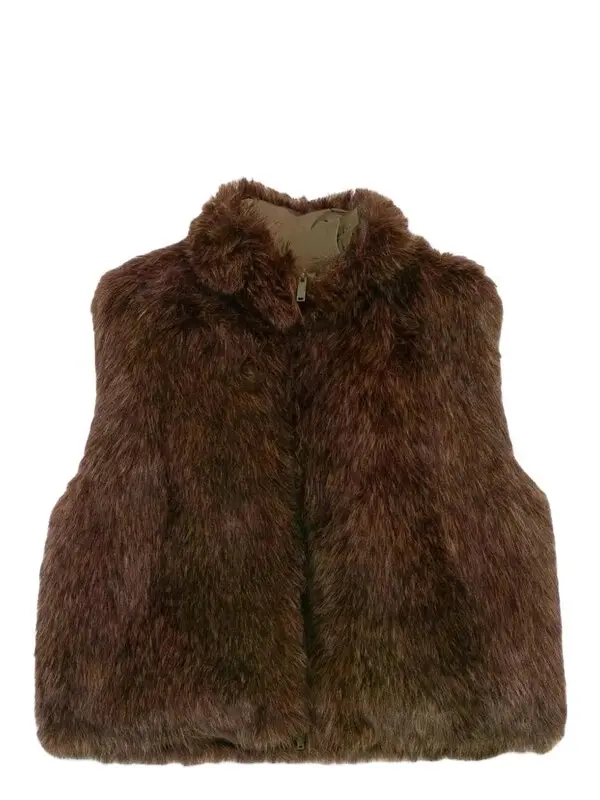 ELEH Reversible Faux-fur Gilet - Brown
