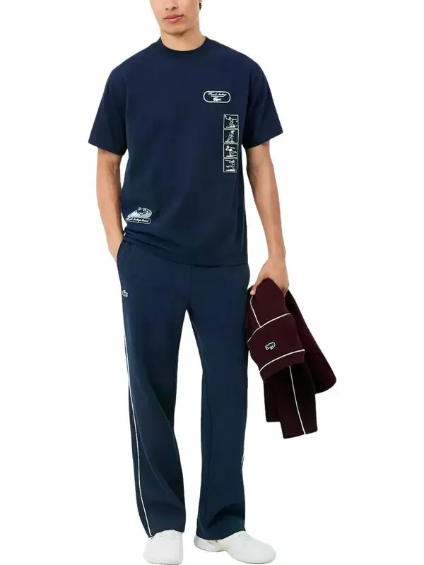 Lacoste Tennis Heritage Piped-trim Track Pants - Blue