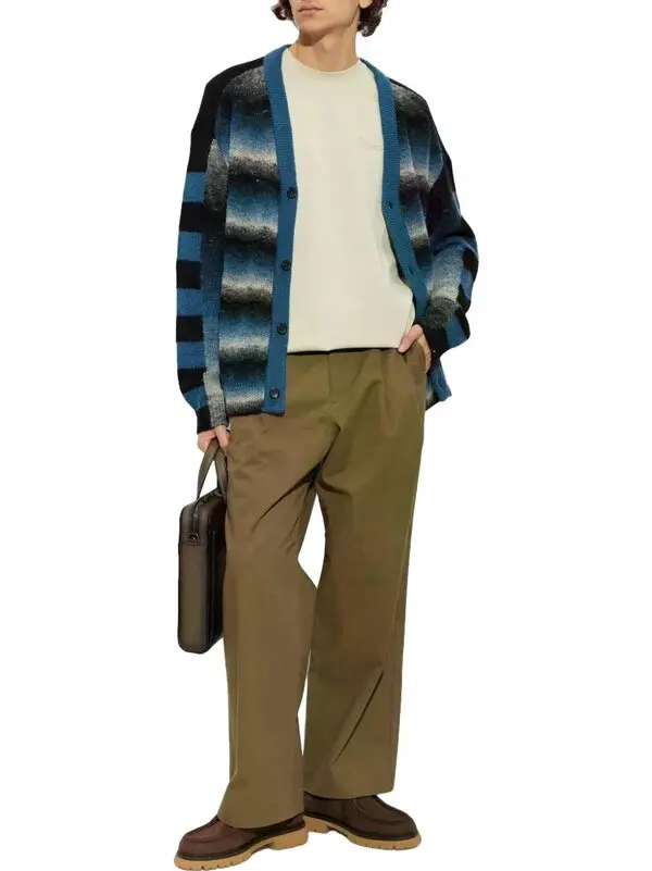 Paul Smith Striped Knit Cardigan - Blue