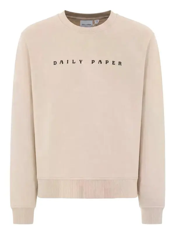 DAILY PAPER Alias Dias Embroidered Sweater - Neutrals