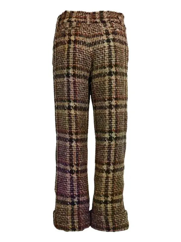 JUNYA WATANABE COMME DES GARCONS Plaid Boucle Trousers - Brown
