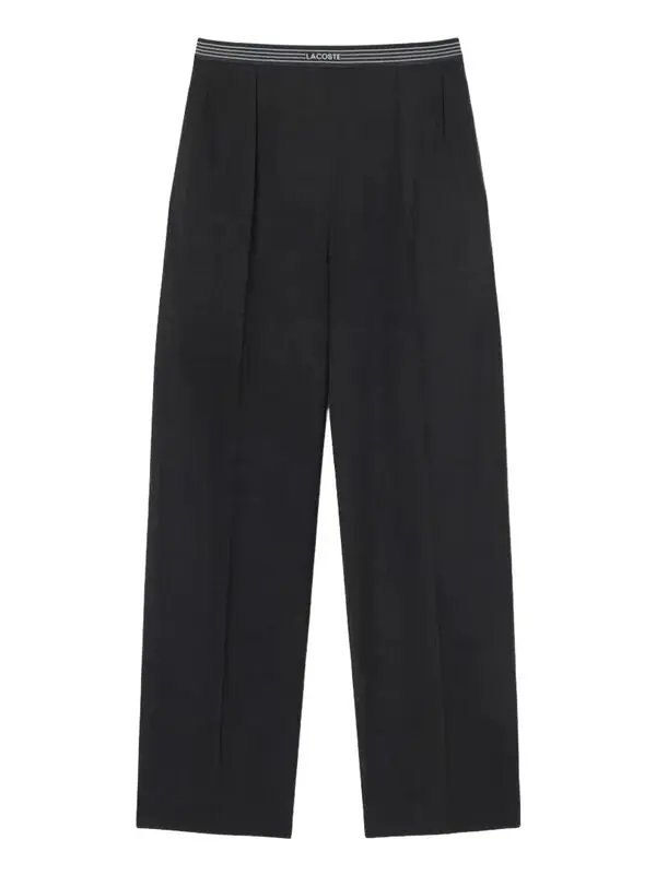 Lacoste Logo-waistband Tailored Trousers - Grey