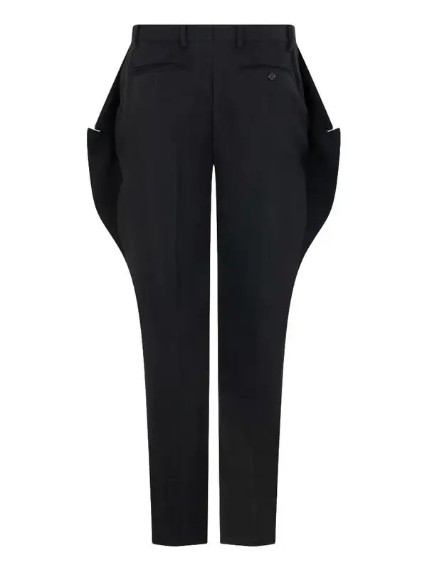 Moschino Exaggerated-hip Tailored Trousers - Black