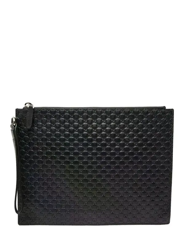 Gucci 2000-2015 Microguccissima Clutch Bag - Black