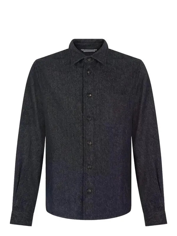 Fedeli Long-sleeve Denim Shirt - Grey