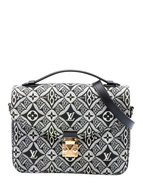 LOUIS VUITTON 2020 Monogram Jacquard Since 1854 Pochette Metis Satchel - Black