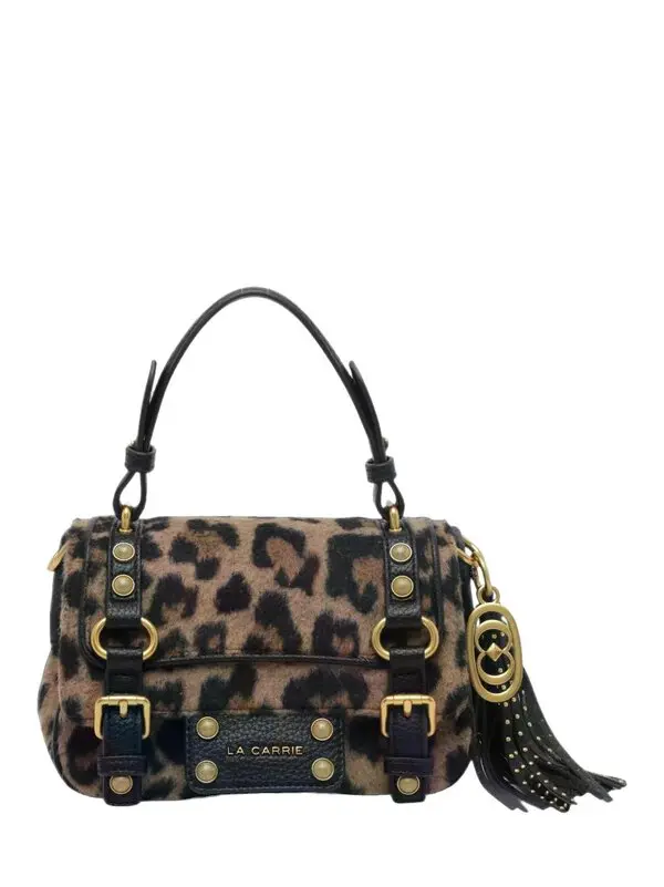 LA CARRIE Animal-print Studded Tote Bag - Brown
