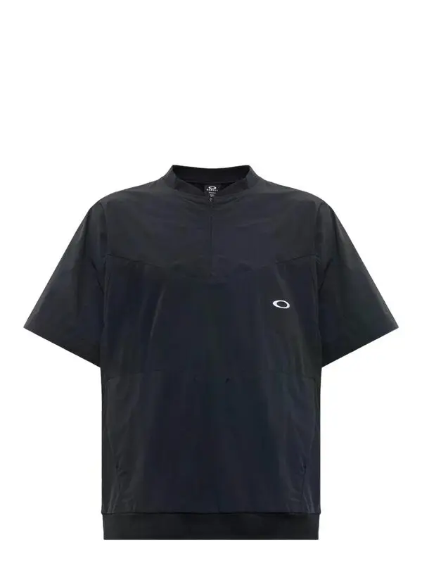 Oakley O-blades Quarter-zip Logo-embroidered T-shirt - Black