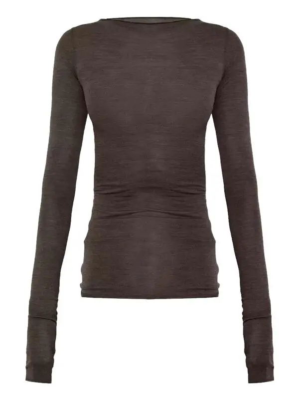 Rick Owens Ls T Sheer Long-sleeved T-shirt - Grey
