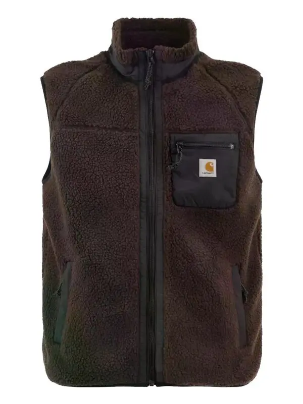 Carhartt Work In Progress Prentis Zip-up Logo-patch Gilet - Brown