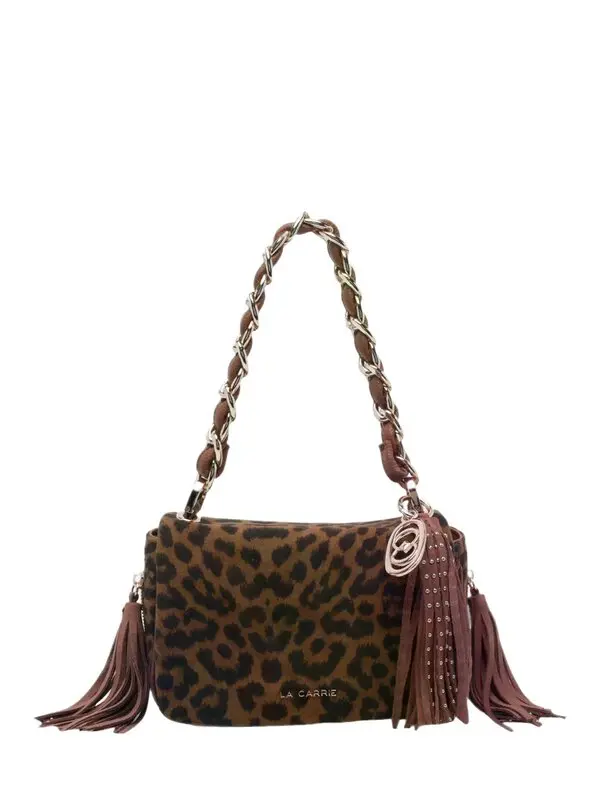 LA CARRIE Lio Leopard-print Clutch Bag - Brown