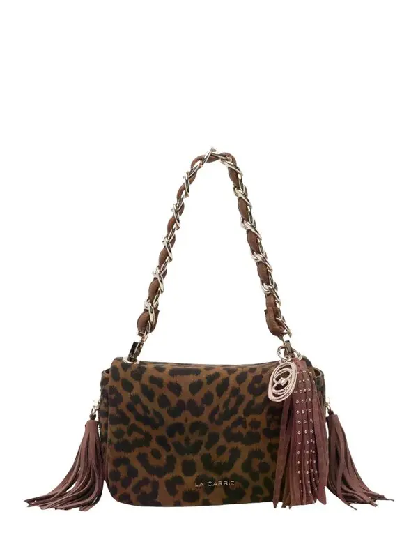 LA CARRIE Lio Leopard-print Clutch Bag - Brown