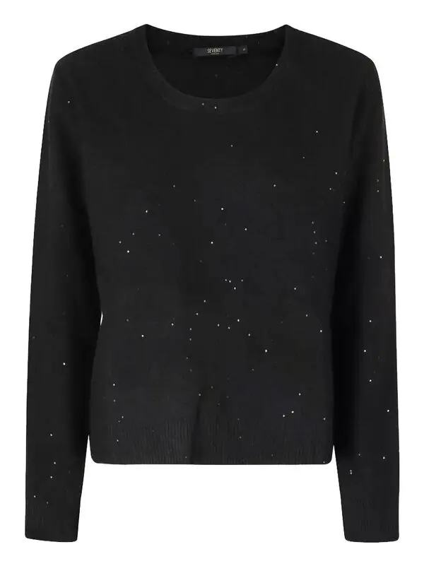 Seventy Cashmere Sequin-embellished Cashmere - Black