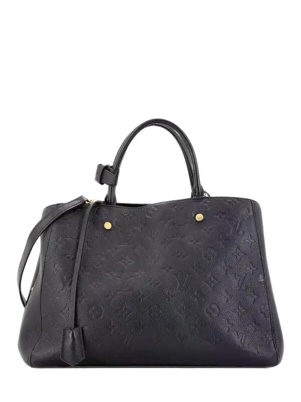 LOUIS VUITTON Montaigne Handbag Monogram Empreinte Leather Gm Tote Bag - Black
