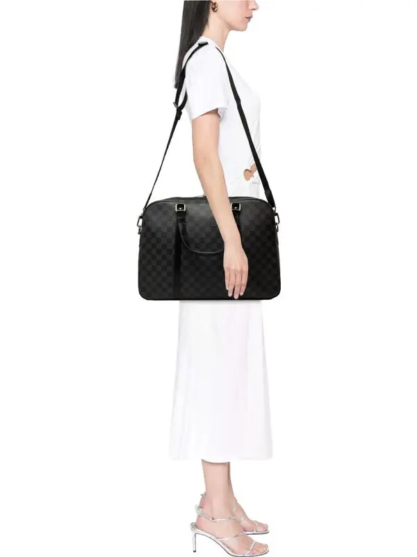 LOUIS VUITTON 2009 Damier Graphite Jorn Travel Bag - Black