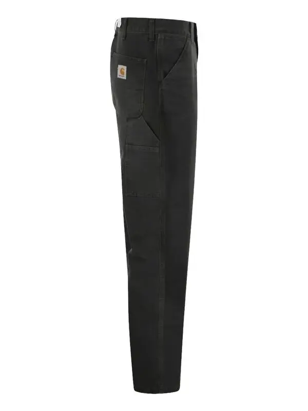 Carhartt Work In Progress Single Knee Cotton Straight-leg Trousers - Black