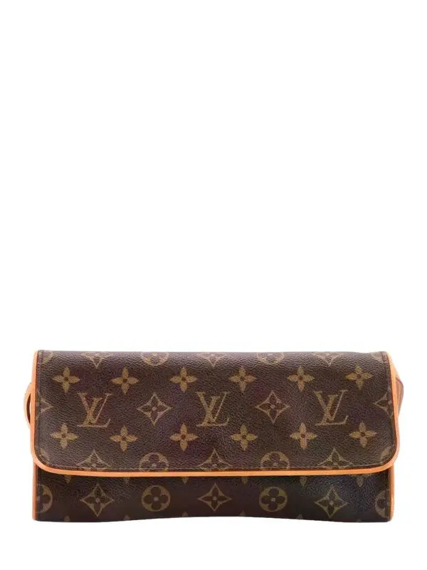 LOUIS VUITTON Twin Handbag Monogram Canvas Gm Crossbody Bag - Brown