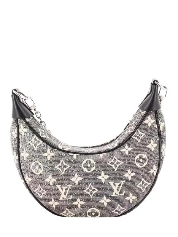 LOUIS VUITTON Loop Handbag Monogram Jacquard Denim Hobo Bag - Metallic