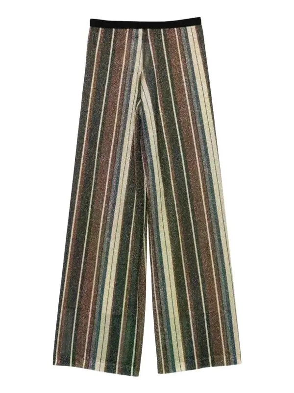SIYU Zoe Stripe-print Wide-leg Trousers - Brown