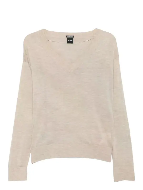 BOSS V-neck Sweater - Neutrals