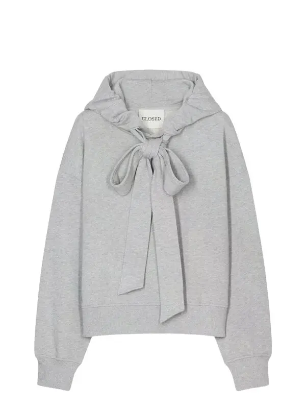 Closed Bow-tie Hoodie - Grey