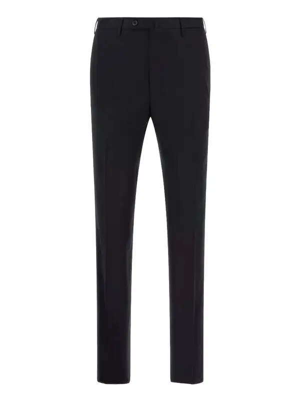 Incotex Flat-front Pressed-crease Trousers - Blue