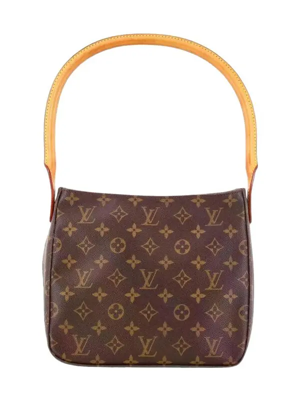 LOUIS VUITTON Looping Handbag Monogram Canvas Mm Satchel - Brown