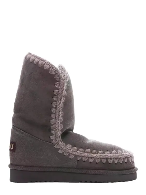 Mou Eskimo 24 Crochet-trim Sheepskin Boots - Grey