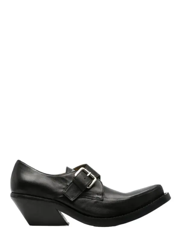 EGONLAB Buckle-fastening Leather Derby Shoes - Black