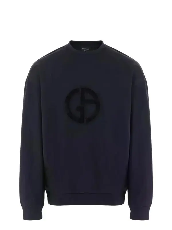 Giorgio Armani Logo-patch Sweatshirt - Blue