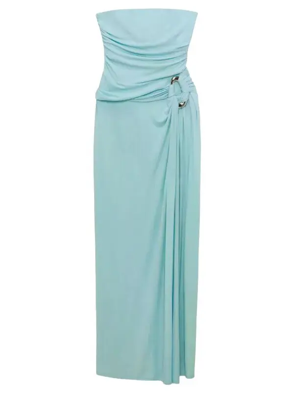 Simkhai Emma Strapless Bustier Bodycon Maxi Gown - Blue