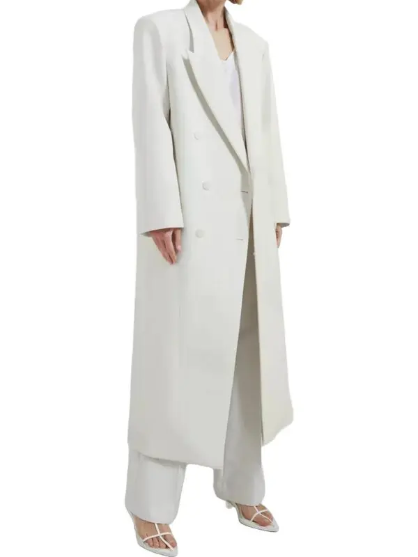 THE FRANKIE SHOP Jane Double-breasted Coat | | Hn - White